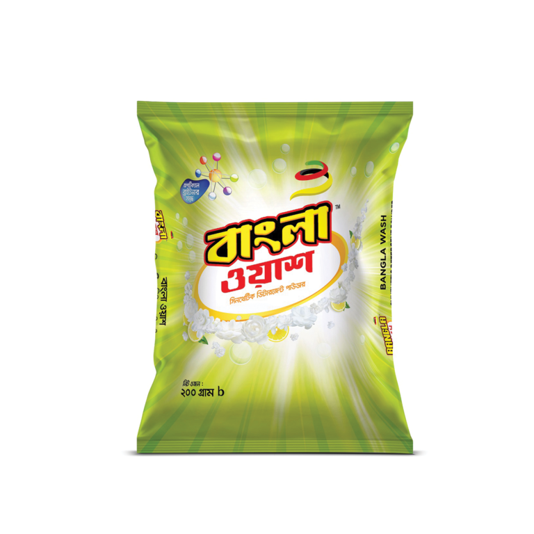 BANGLA WASH Detergent Powder 200 gm - RAY Bangladesh