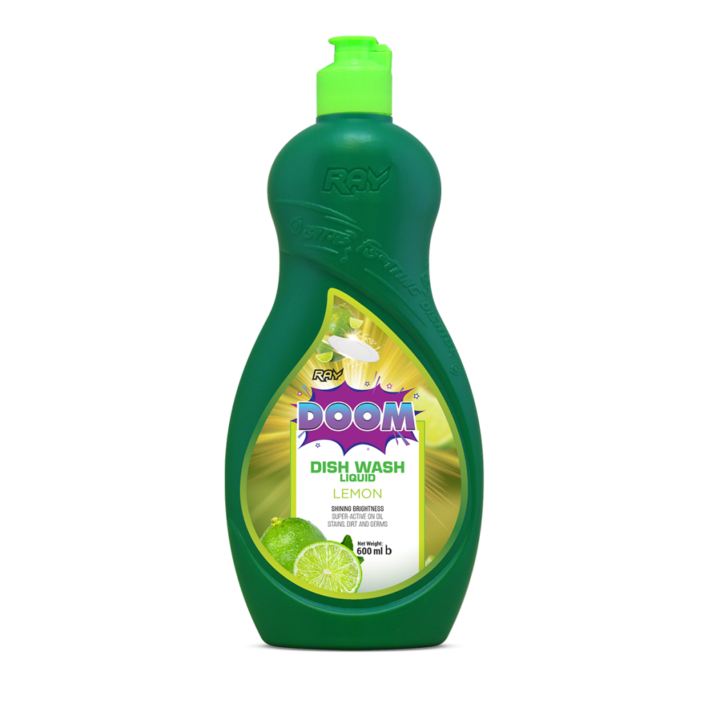 RAY DOOM Dish wash Liquid Lemon 600 ml - RAY Bangladesh